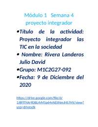 Proyecto integrador módulo 1 - Docsity