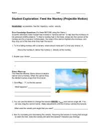 Feed Monkey - Gizmo assignment (projectile motion) - Docsity