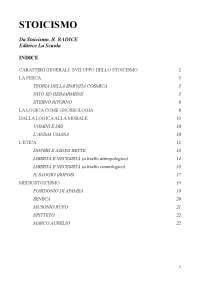 Stoicismo - schemi del libro "Stoicismo" R. Radice - Docsity