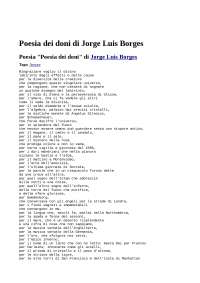 Poesia del poeta Borges - Docsity