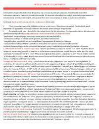Modulo Online Collaboration ECDL - Docsity