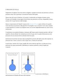 Il PRINCIPIO DI PASCAL - Docsity