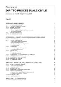 Dispensa di diritto processuale civile - aggiornata 2020 - formato pdf - Docsity