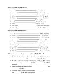 Comparative and superlative - Docsity