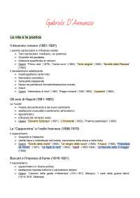 D'Annunzio ed Svevo - Docsity