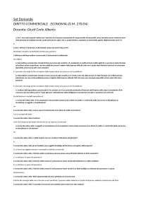 Paniere Diritto Commerciale Carlo Alberto Giusti, ordine alfabetico ...