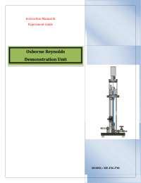 Experiment # 2 - Reynolds Demonstration Unit - Docsity