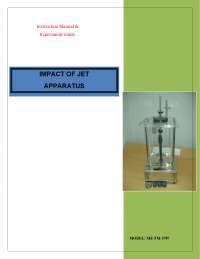 Experiment # 5 - Impact of Jet | Lab Reports Fluid Mechanics | Docsity