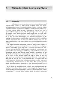 Register, genres and styles. Chapter 5 - Docsity