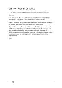 Writing: How to give an Advice - Docsity