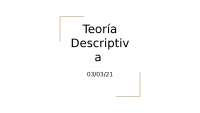 La teoria descriptiva - Docsity
