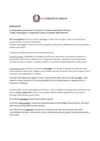 Articolo 9 della costituzione italiana - Docsity