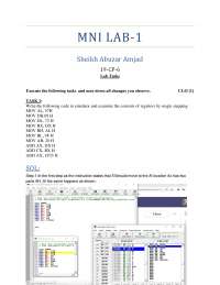 Lab Reports for Microprocessor and Interfacing (Computer science) Free Online as PDF | Docsity