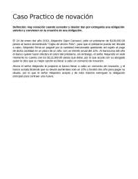 CASO PRACTICO DE NOVACION EN DERECHO CIVIL | Ejercicios de Derecho ...