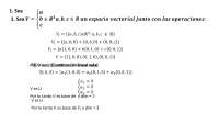 Ejercicios de espacios vectoriales - Docsity