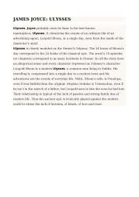 MAPPA ULYSSES JAMES JOYCE MAP ULYSSES JAMES JOYCE - Docsity