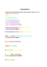 Complementos y más semántica - Docsity