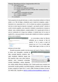 Esquema T9 Enseñanza del Español UNED - Docsity