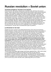 Russian Revolution - Lecture Notes - Docsity