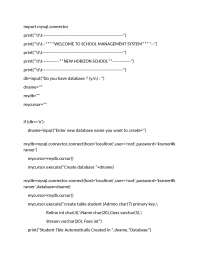 SCHOOL MANAGEMENT PROJECT - Docsity