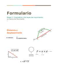Formulario de Cinemática - Docsity