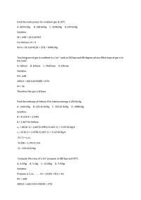 THERMODYNAMICS PROBLEM SET - Docsity