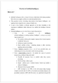 Artificial intelligence 1 | Study notes Artificial Intelligence - Docsity