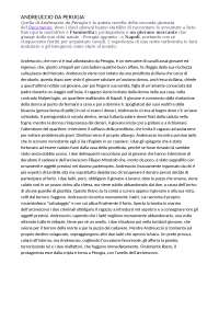 RIASSUNTO NOVELLA ANDREUCCIO DA PERUGIA - Docsity