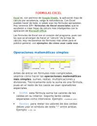Formulas de Excel bien explicadas - Docsity