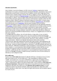 Breve riassunto 5 superiore su Quasimodo - Docsity