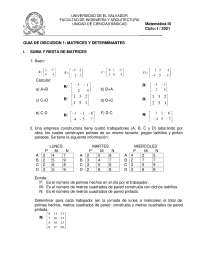 Matrices ejercicios no resueltos - Docsity