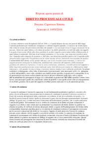 Risposte aperte paniere di diritto processuale civile ecampus giurisprudenza prof caporusso ...