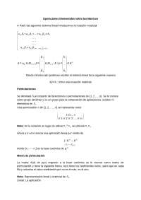 Operaciones elementales de matrices- Resumen - Docsity