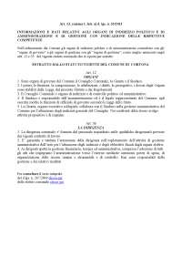 ORGANI DEL COMUNE (descrizione e compiti) - Docsity