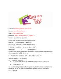 Actividad integradora 1. Electromagnetismo en el entorno | Ejercicios de Física - Docsity