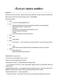 BASI DI EXCEL: PRIMI COMANDI - Docsity