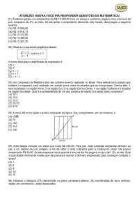 SIMULADO DE MATEMÁTICA - 3º ANO | Provas Matemática | Docsity