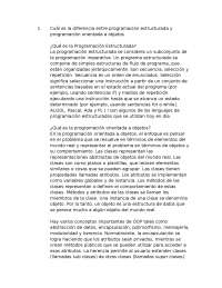 Programacion orientada a objetos - Docsity