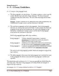 4 Paragraph Essay Outline - Docsity