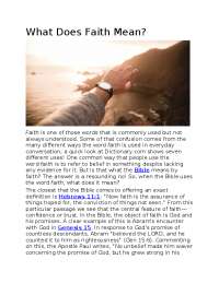 What does faith means - Docsity