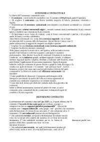 Il contratto - diritto privato - Docsity