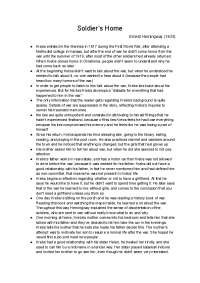 Soldier's Home by Ernest Hemingway - Docsity