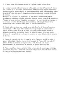 FILOSOFIA la teoria di Democrito, i Sofisti, Protagora, Socrate, Platone - Docsity