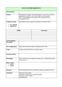 ESEMPIO DI UDA VUOTA | Esercizi di Pedagogia | Docsity