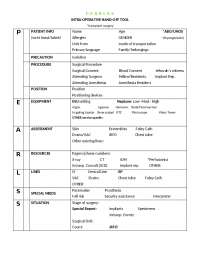 PERIOP HANDOFF GUIDE - Docsity