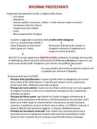 Protestantesimo (Lutero, Zwingli, Calvino e Scisma anglicano) - Docsity