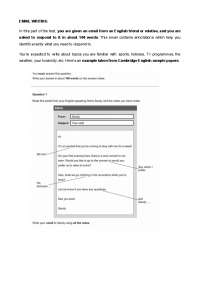 PET HOW TO WRITE AN EMAIL - Docsity