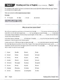 Reading and Use of English for C1 advanced - Docsity