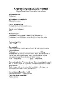 Androsten/Tribulus terrestris - Docsity