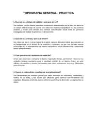 Topografía general - Practica - Docsity